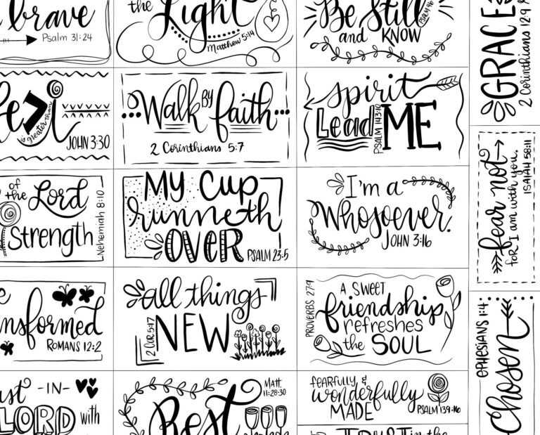 Black And White Printable Bible Verses - Eternal Bible